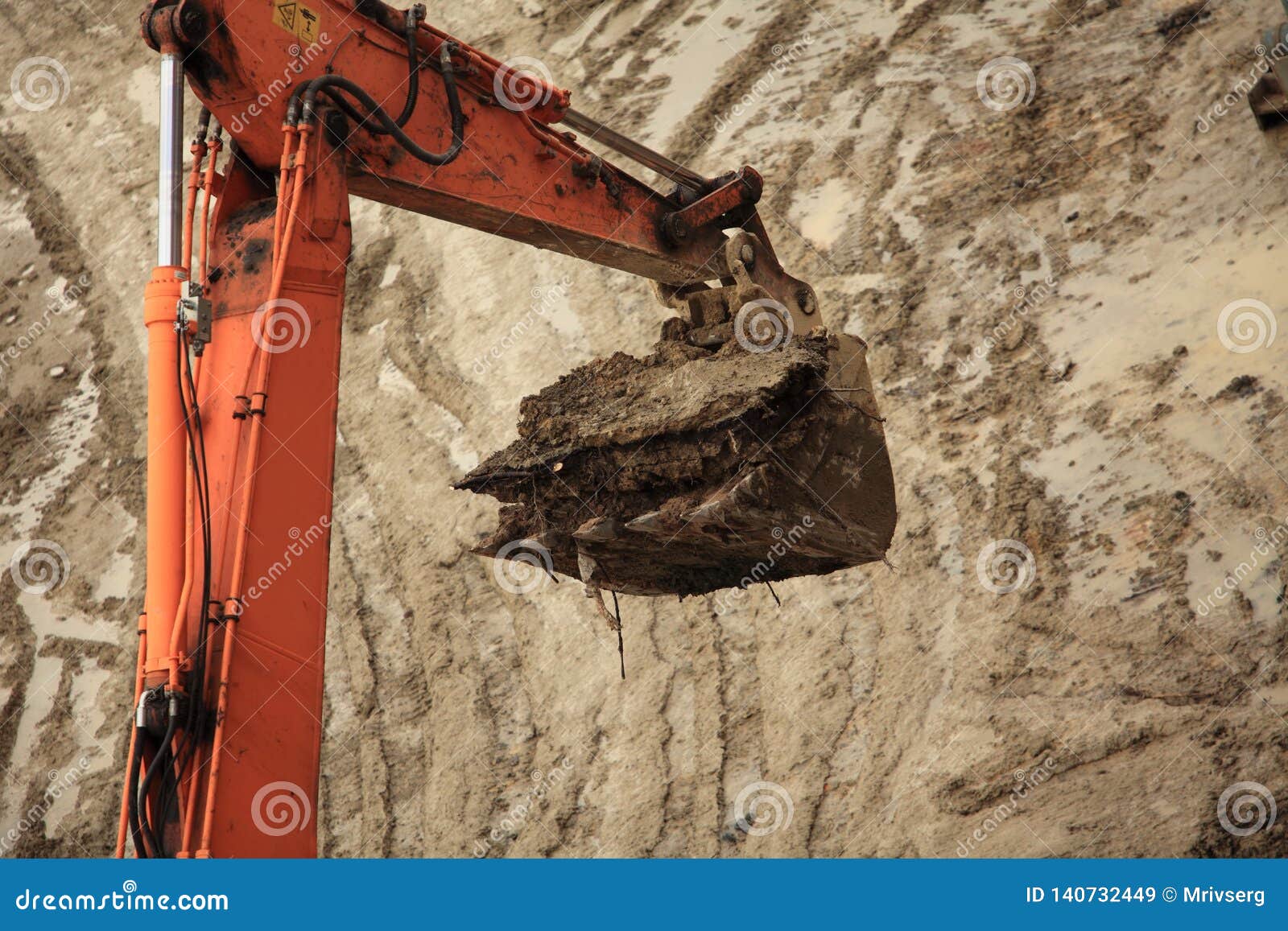 Excavator Bucket Digging the Ground Stock Image - Image of real, time ...