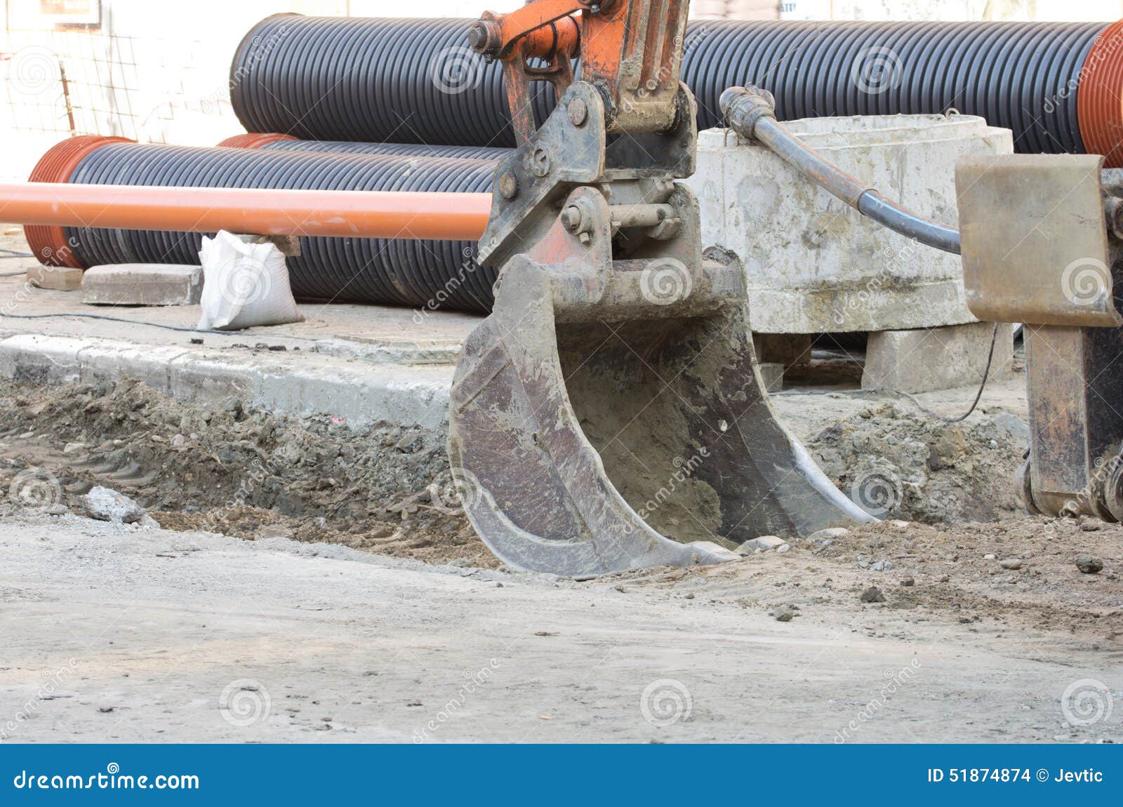 Excavator bucket stock photo. Image of assembly, earthwork - 51874874