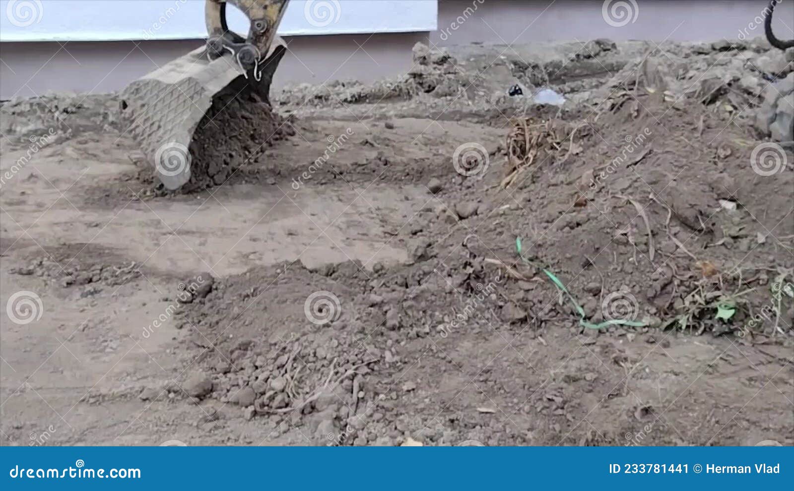 Excavator Bucket Digging into the Soil - Slow Motion Frame Stock Video ...