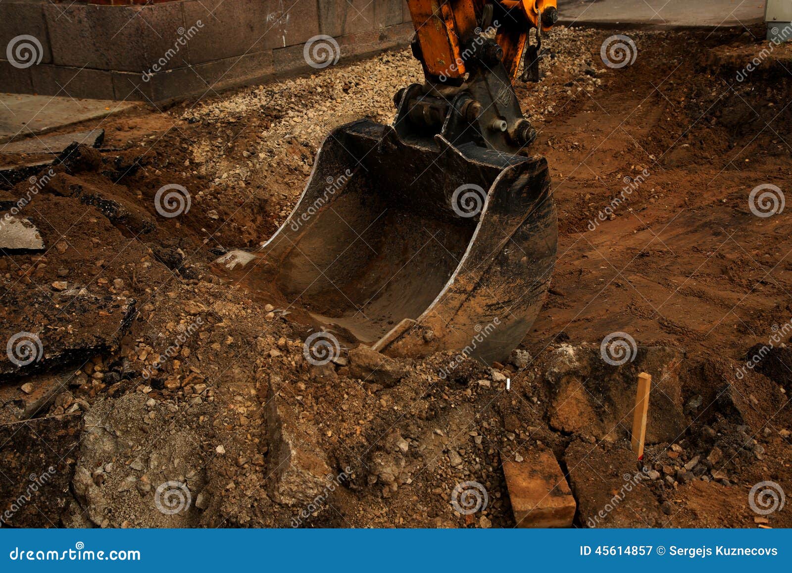 Excavator bucket stock image. Image of work, mechanic - 45614857