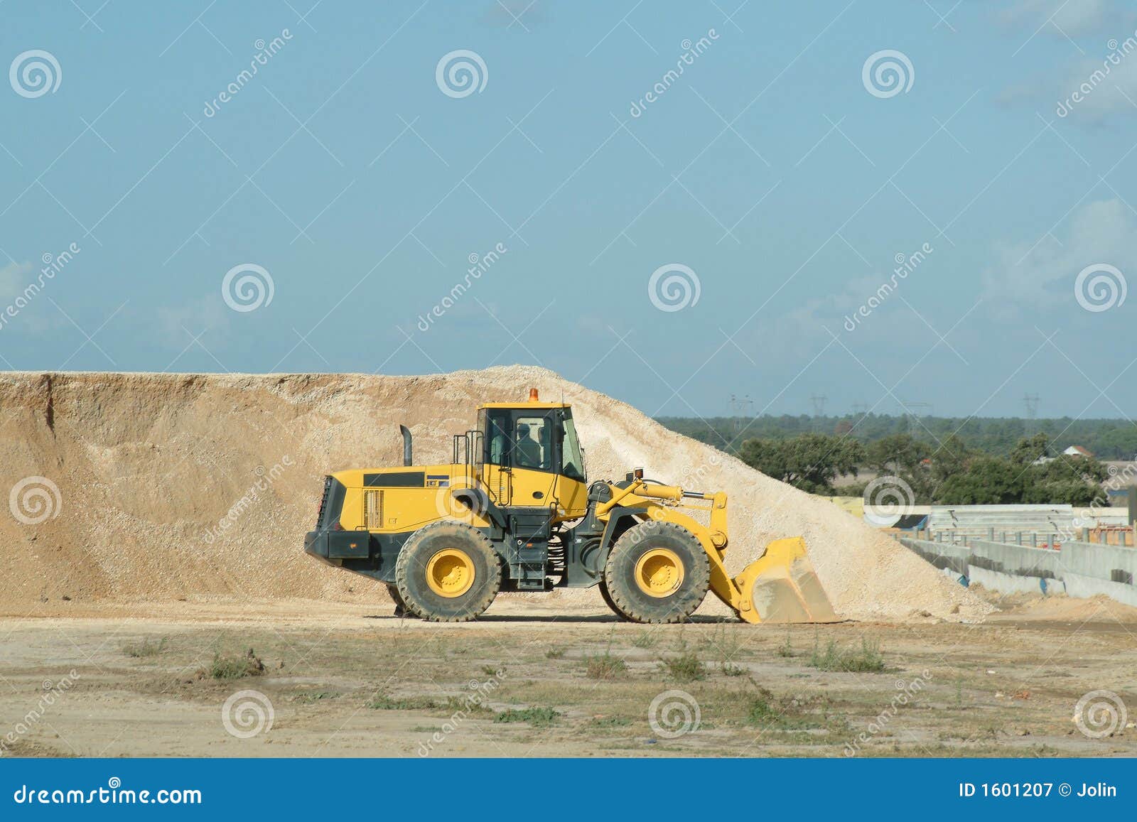 Excavator on a Building Construction Stock Image - Image of manufacture ...