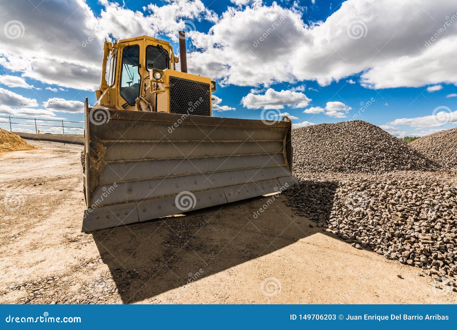 Excavator Building a Road in a Site Construction Stock Image - Image of ...