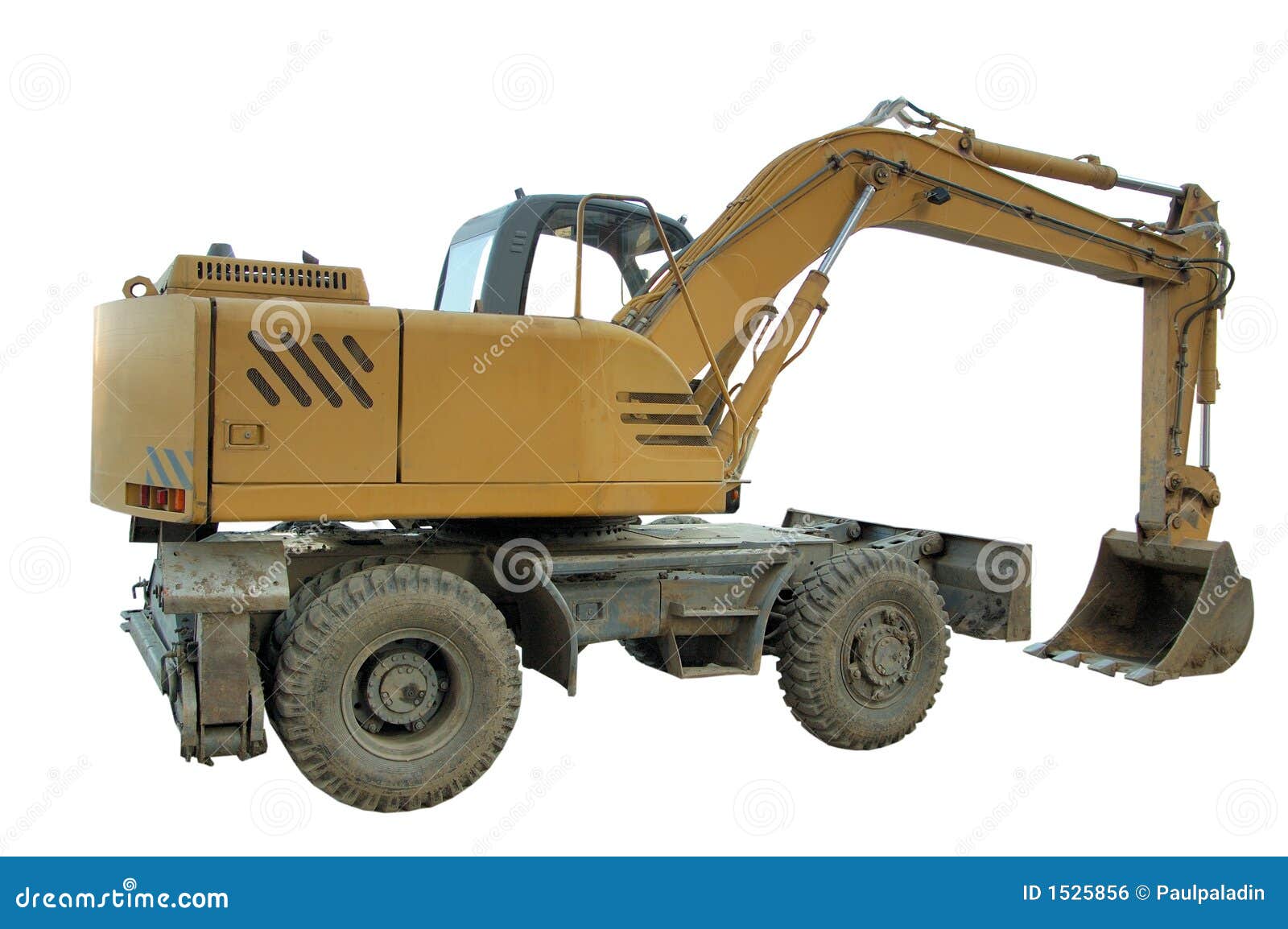 Excavator - Bulldozer Isolated Stock Photo - Image of pipe, business ...