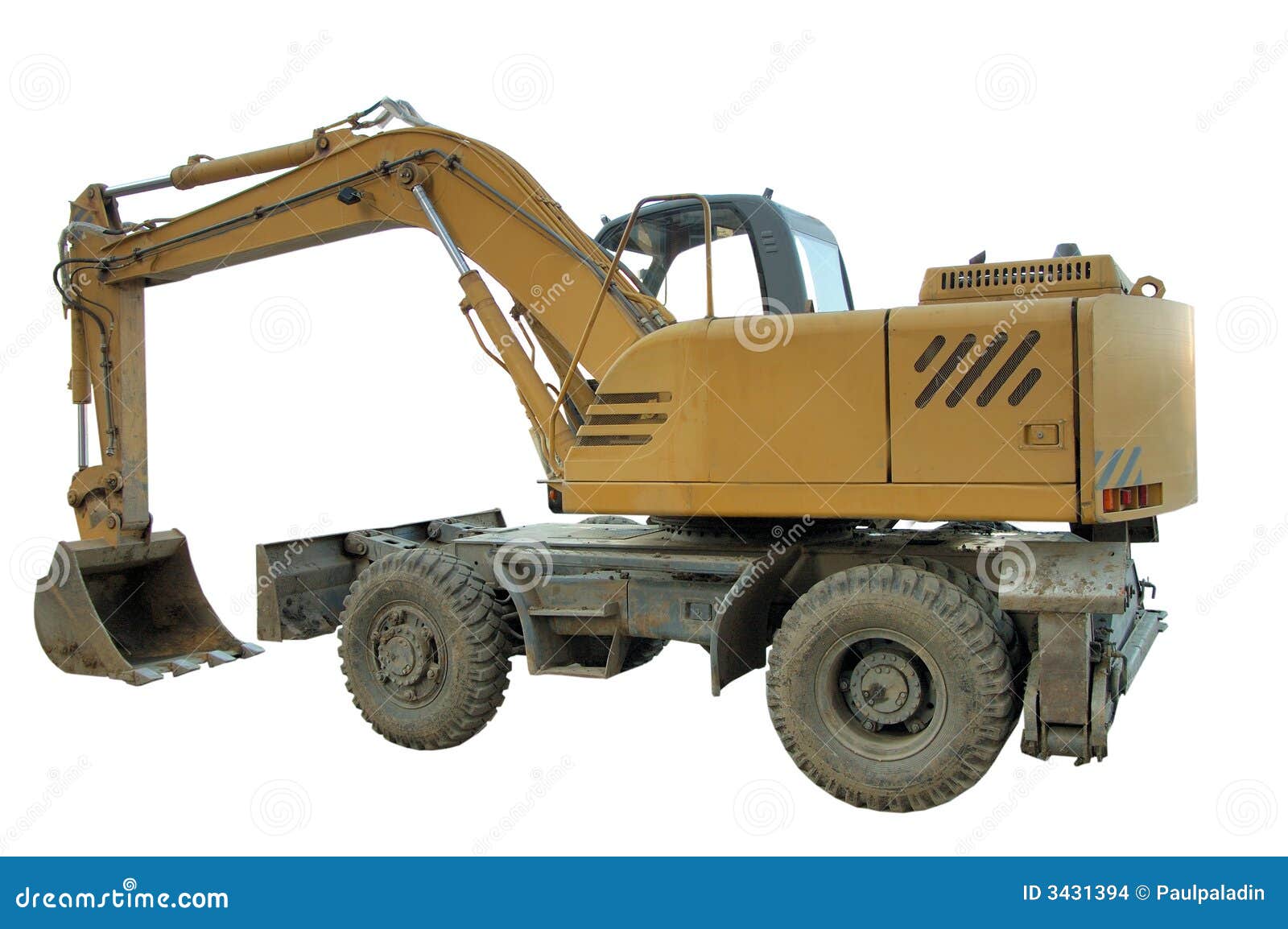 Excavator - Bulldozer Isolated Stock Photo - Image of industrial ...