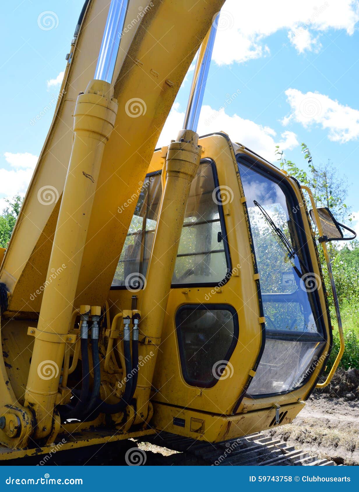 Excavator Cab stock photo. Image of bucket, equipment - 59743758