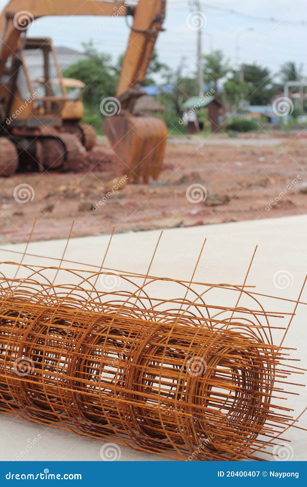 Excavator Car and Steel Bars Stock Image - Image of mining, ripper ...