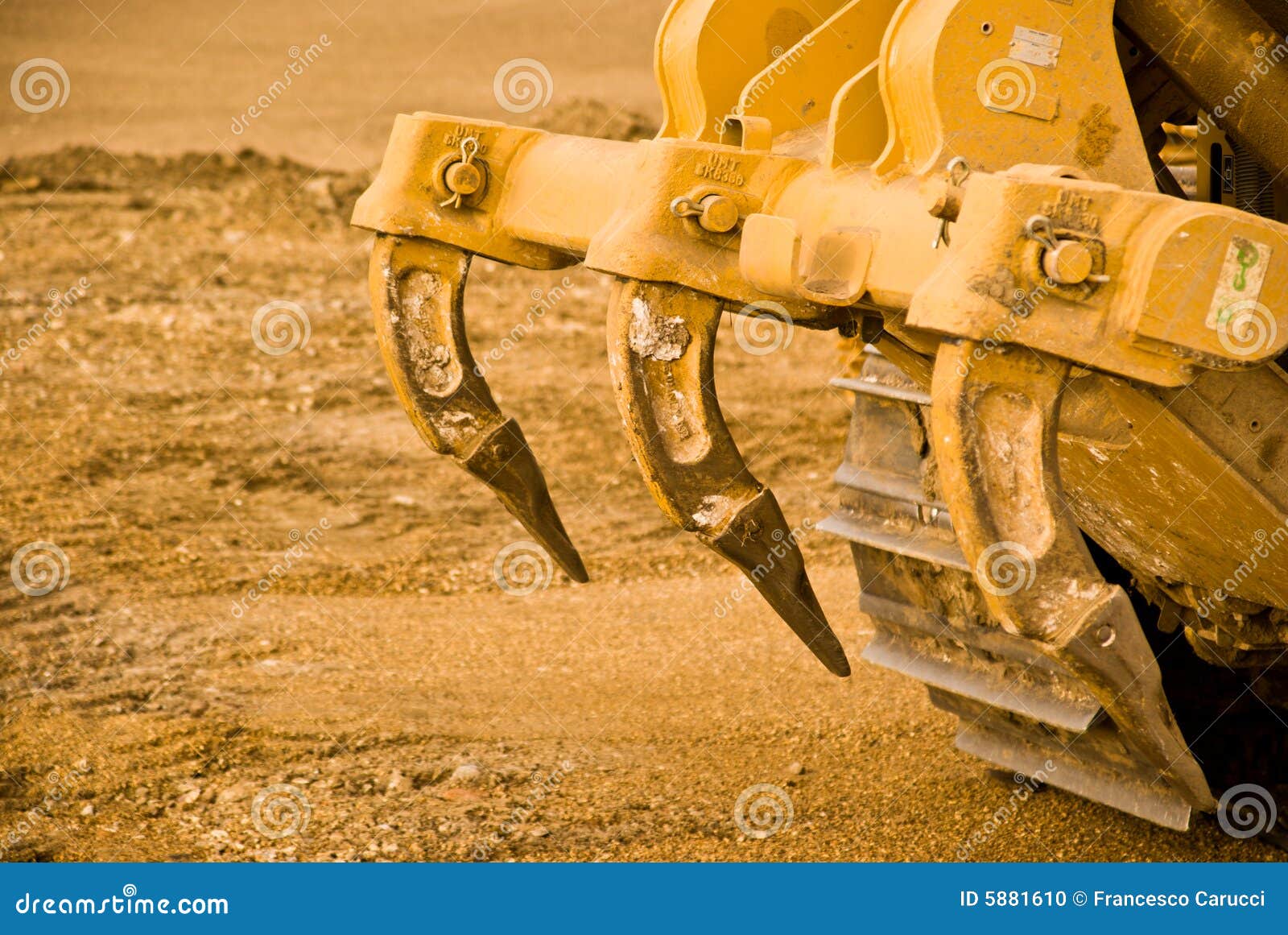 Excavator clamps stock photo. Image of brown, hydraulic - 5881610