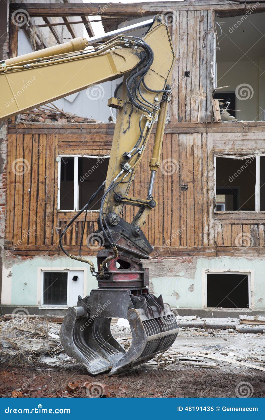 Excavator Close up stock photo. Image of emergency, outdoors - 48191436