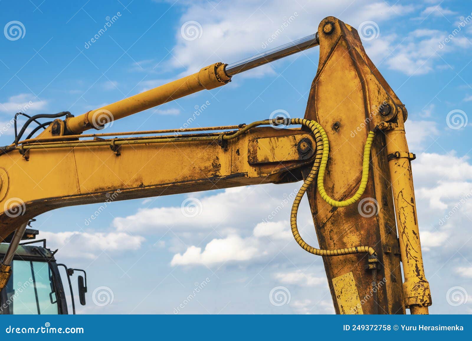 Excavator Close-up. Details of a Heavy Mining Excavator Stock Photo ...