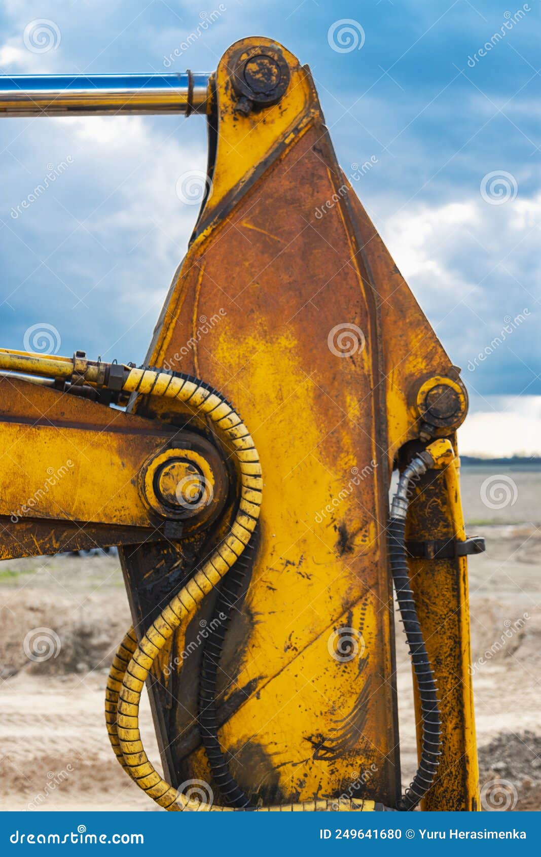 Excavator Close-up. Details of a Heavy Mining Excavator Stock Photo ...