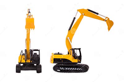 Excavator stock photo. Image of close, orange, construction - 34867480