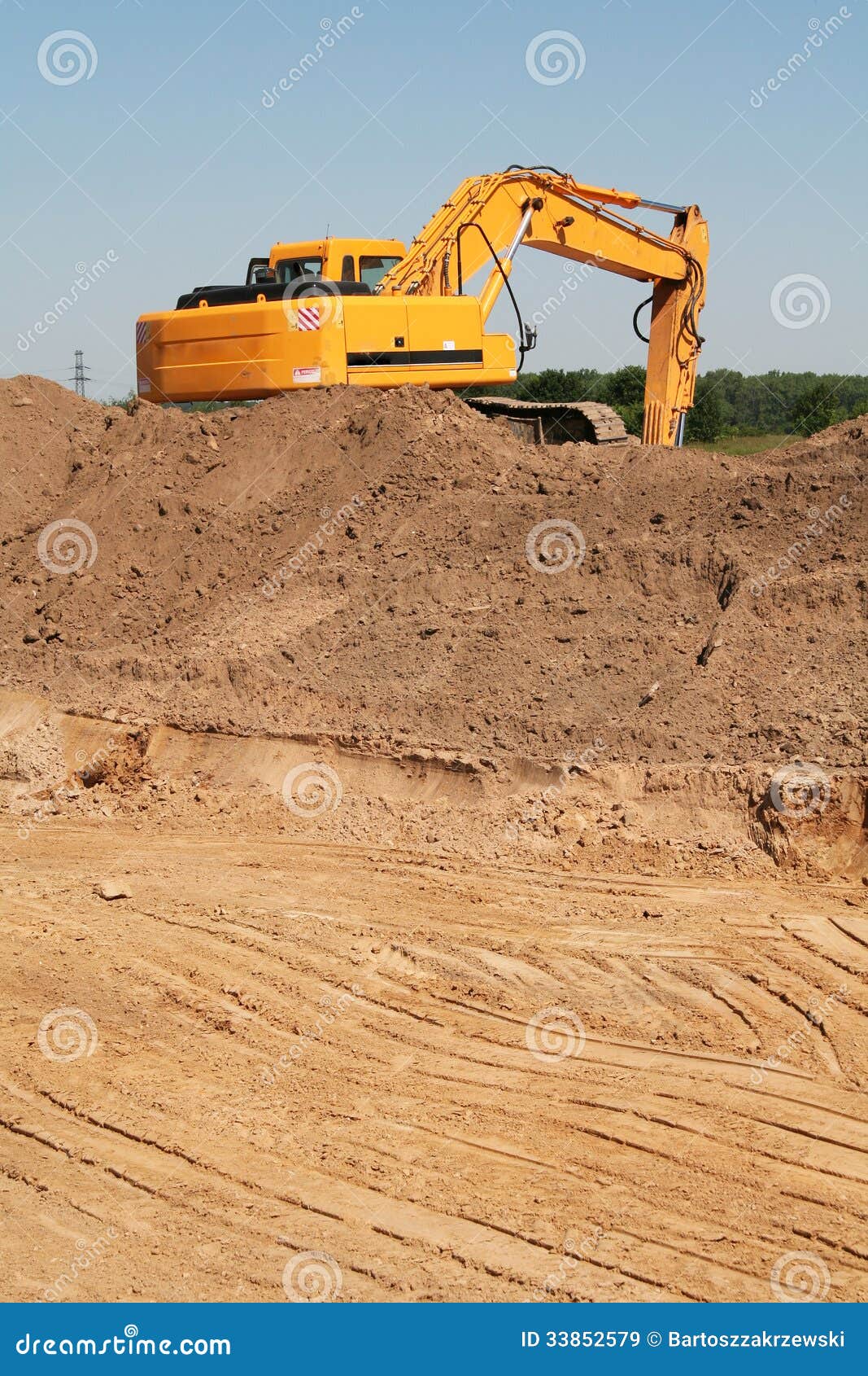 Excavator on a Construction Site Stock Image - Image of nails ...