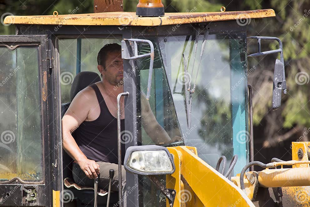 Excavator at the Construction Site. Stock Photo - Image of blade ...