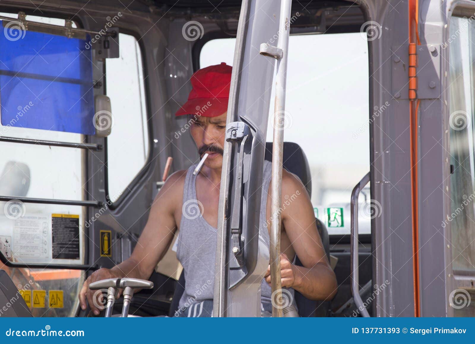 Excavator at the Construction Site Stock Image - Image of heavy, dirt ...
