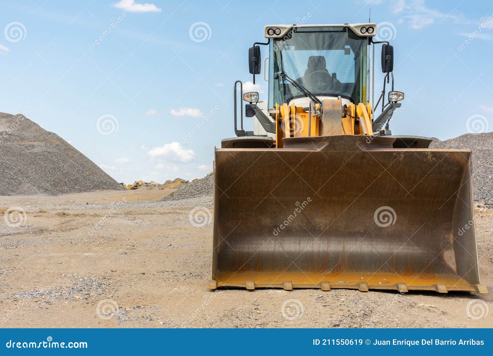 Excavator at a Construction Site in the Extraction of Stone and Rock ...