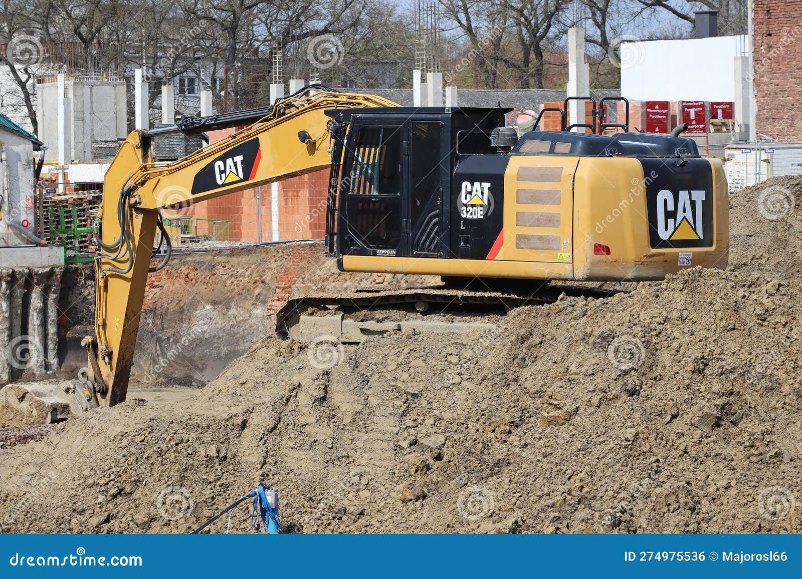 Excavator at the Construction Site Editorial Photo - Image of europe ...