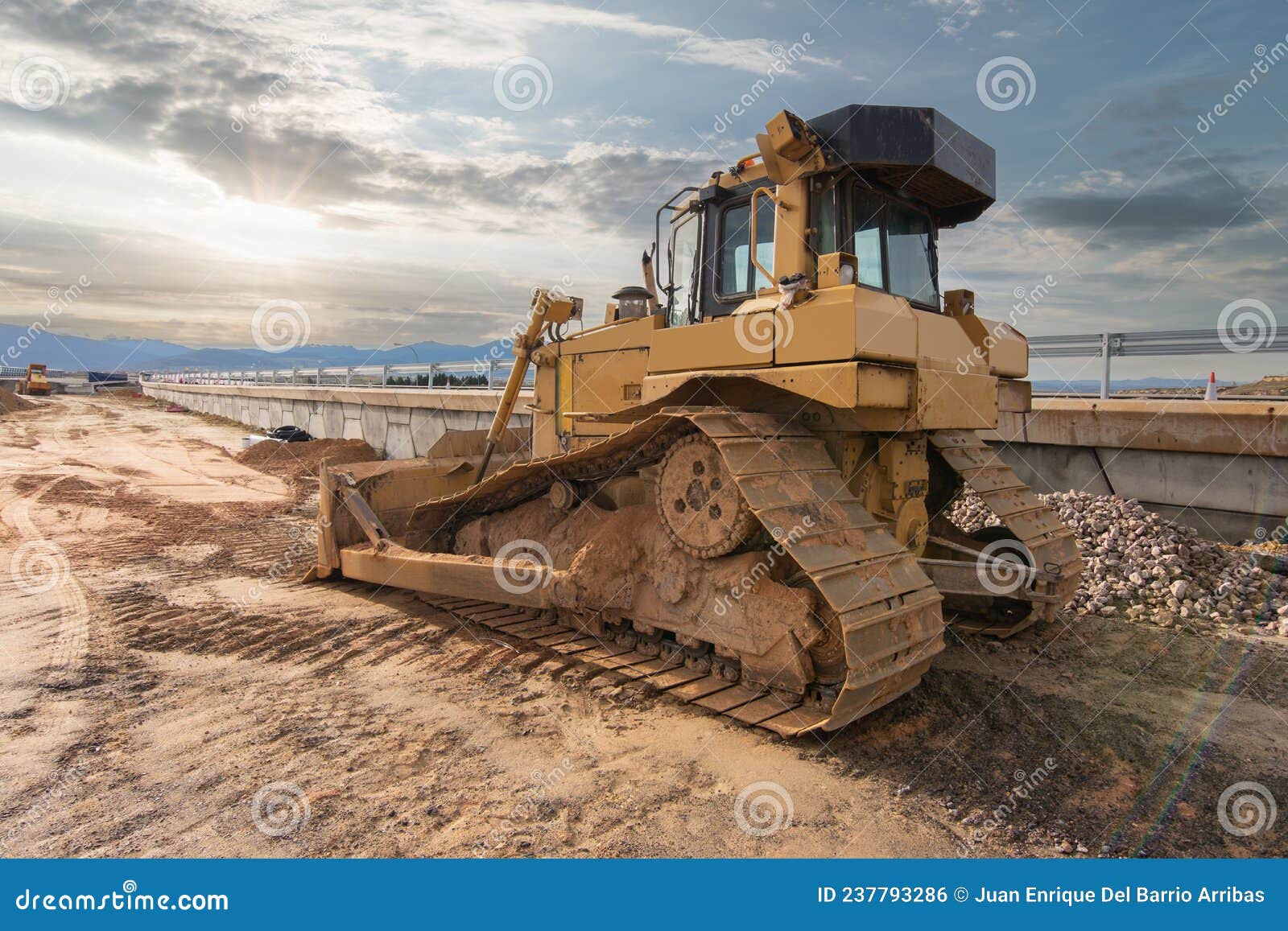 Excavator at a Construction Site, Performing Earth Moving Work Stock ...