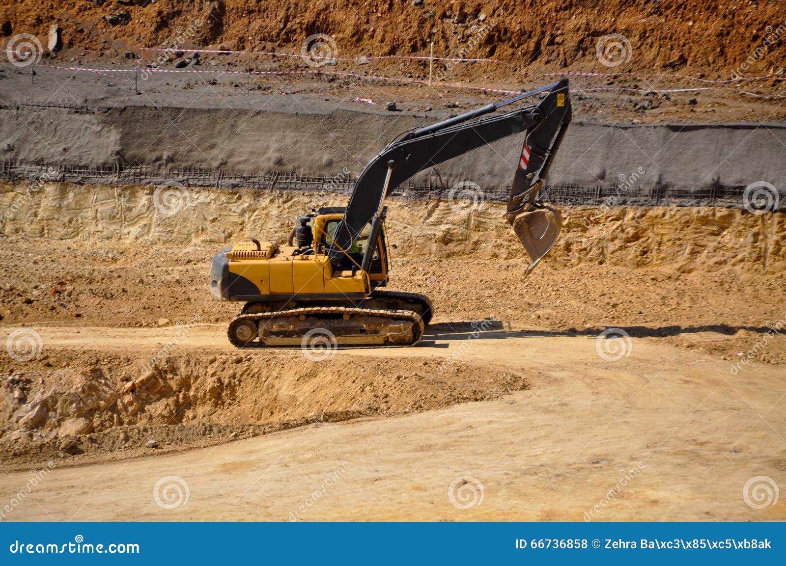 Excavator stock photo. Image of dozer, heavy, excavator - 66736858