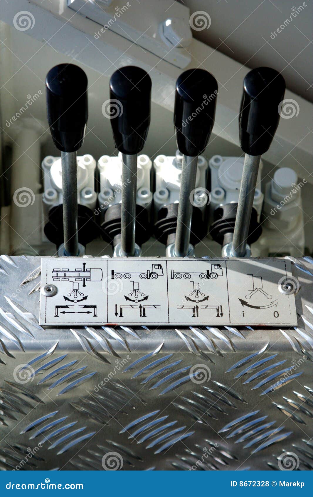 Excavator Control Handlebars Stock Photo - Image of jack, panel: 8672328