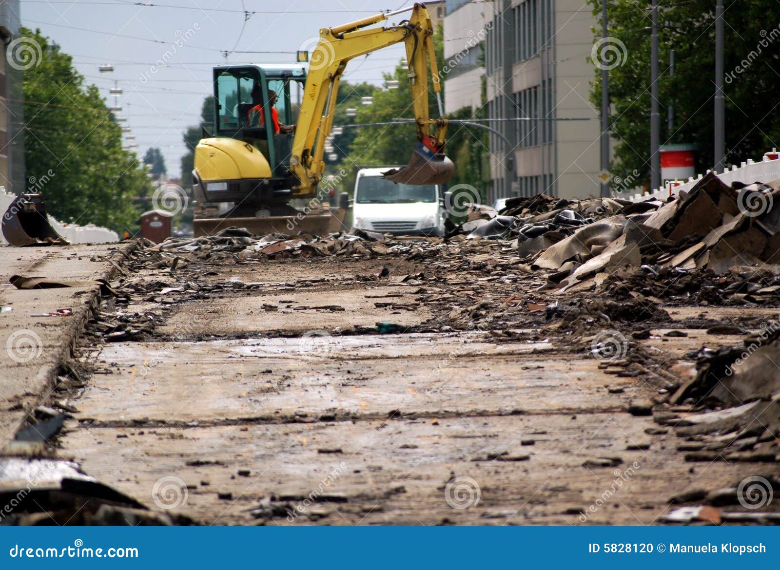 Excavator demolition stock photo. Image of power, backhoe - 5828120