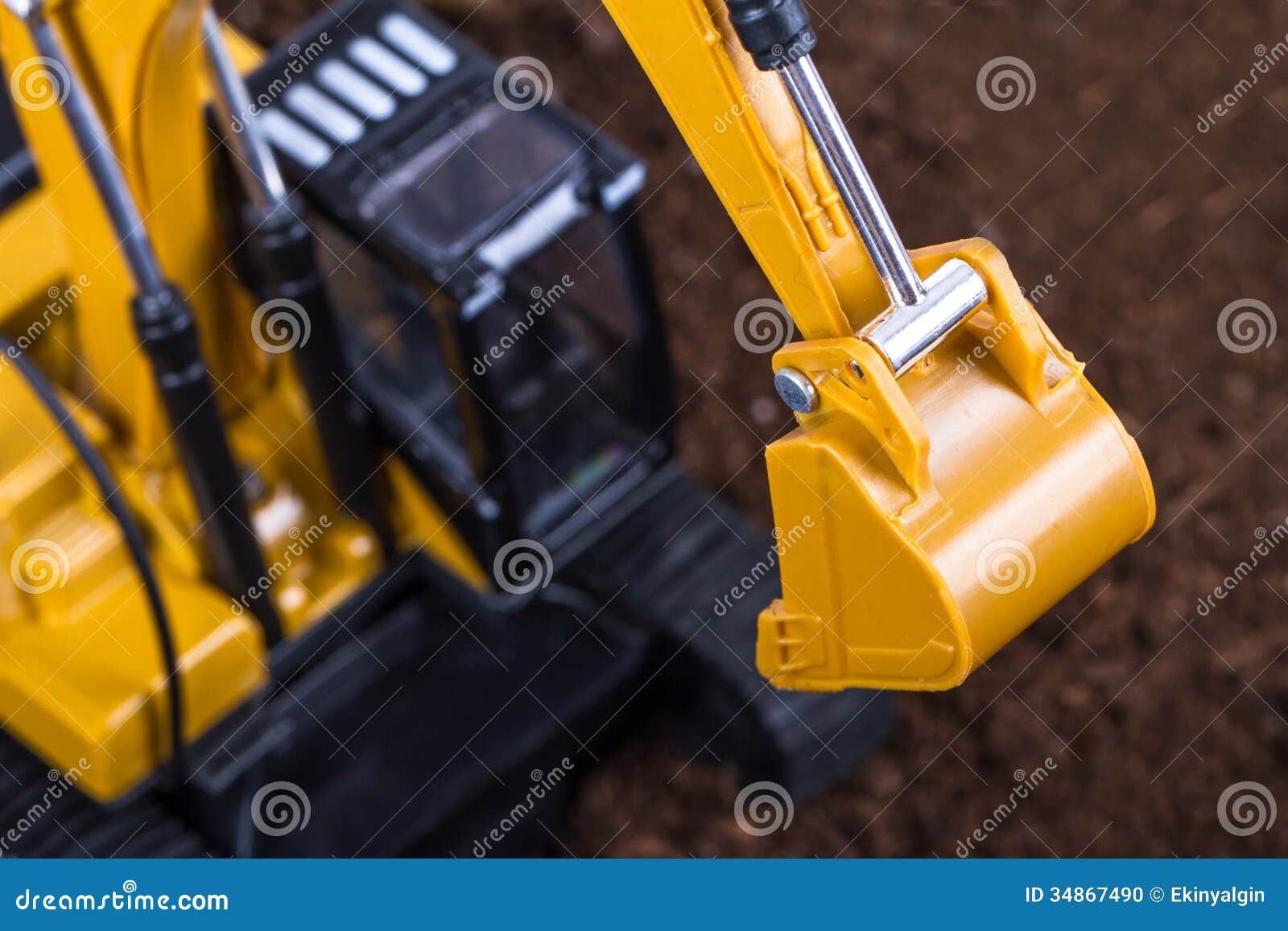 Excavator Detail on Soil stock photo. Image of ecology - 34867490