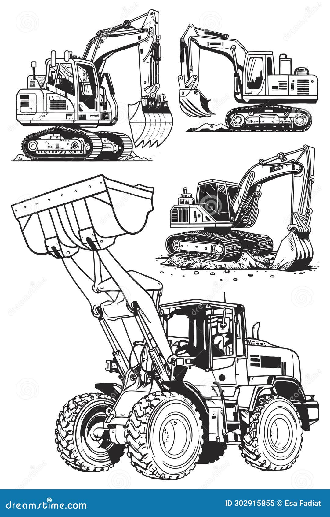 Excavator Dig Digger Machine Equipment - Construction Vehicle - Builder ...