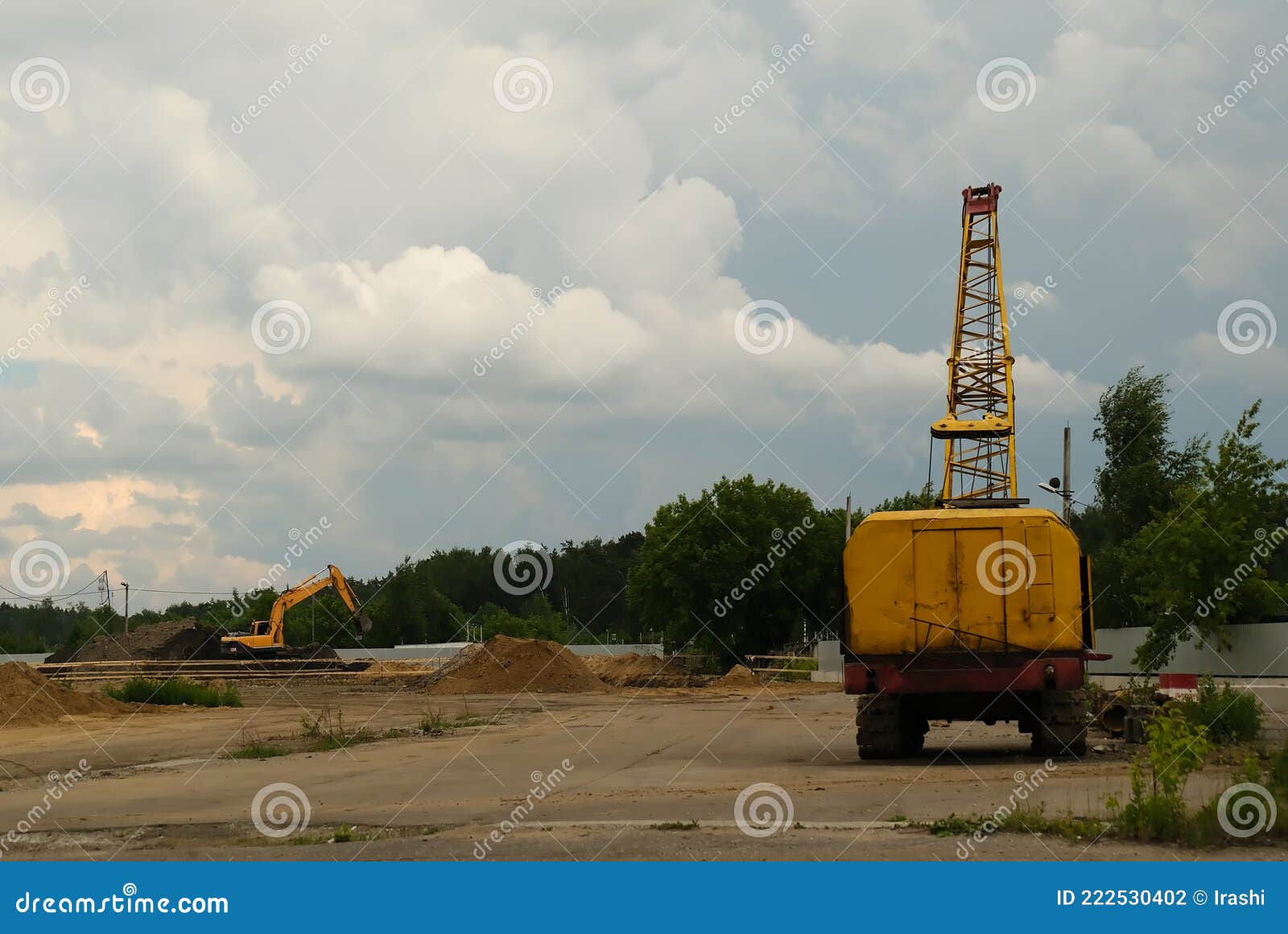 Excavator digger machine stock photo. Image of excavating - 222530402