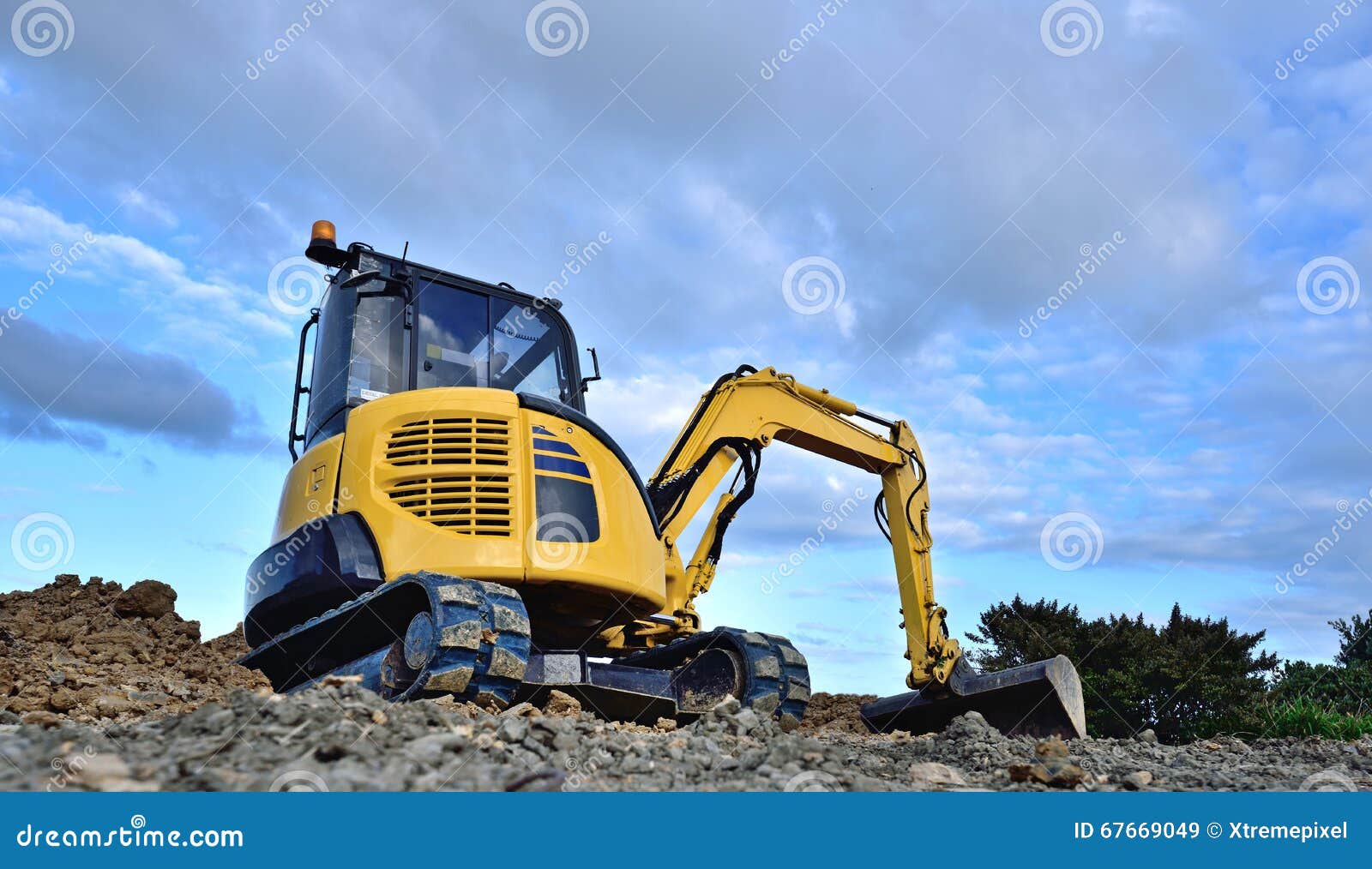 Excavator or Digger stock image. Image of digger, powerful - 67669049