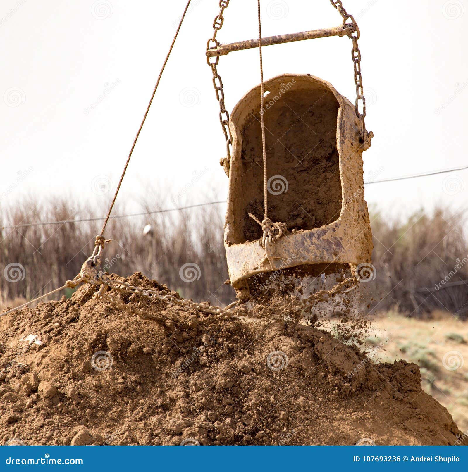 Excavator Digging a Big Bucket Stock Photo - Image of bulldozer ...