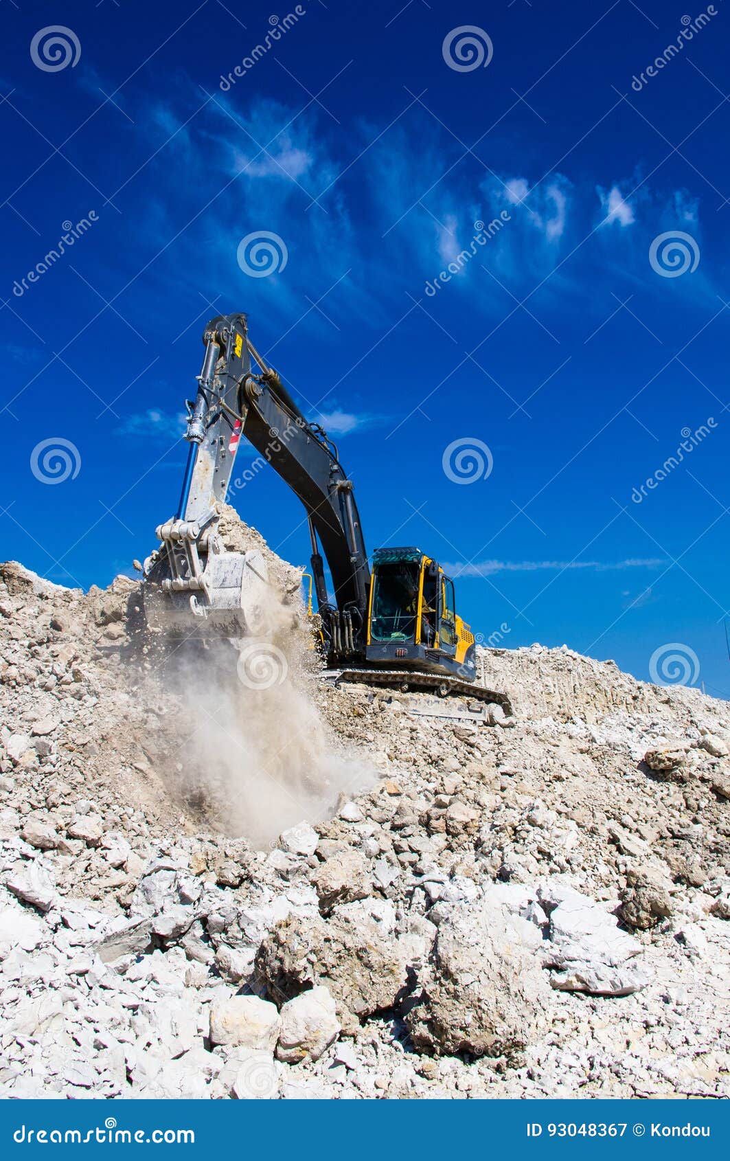 The excavator digging clay stock image. Image of environment - 93048367