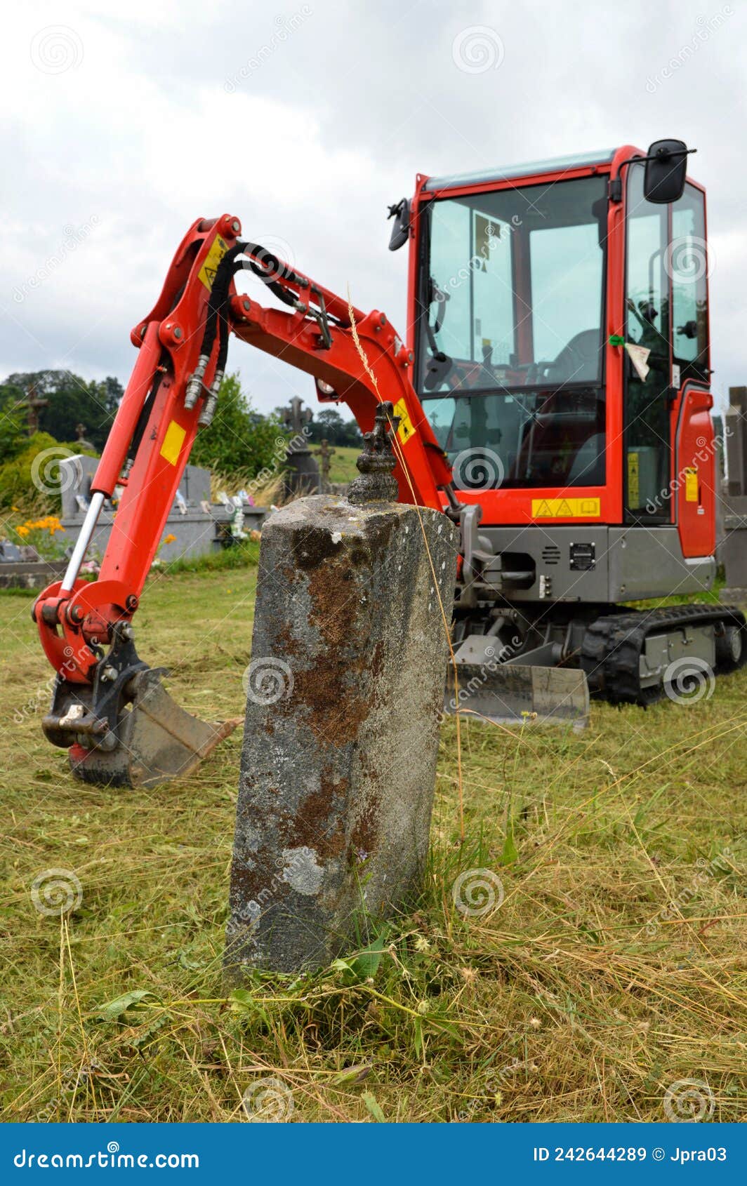 Excavator for Digging a Grave Stock Image - Image of ceremonial ...