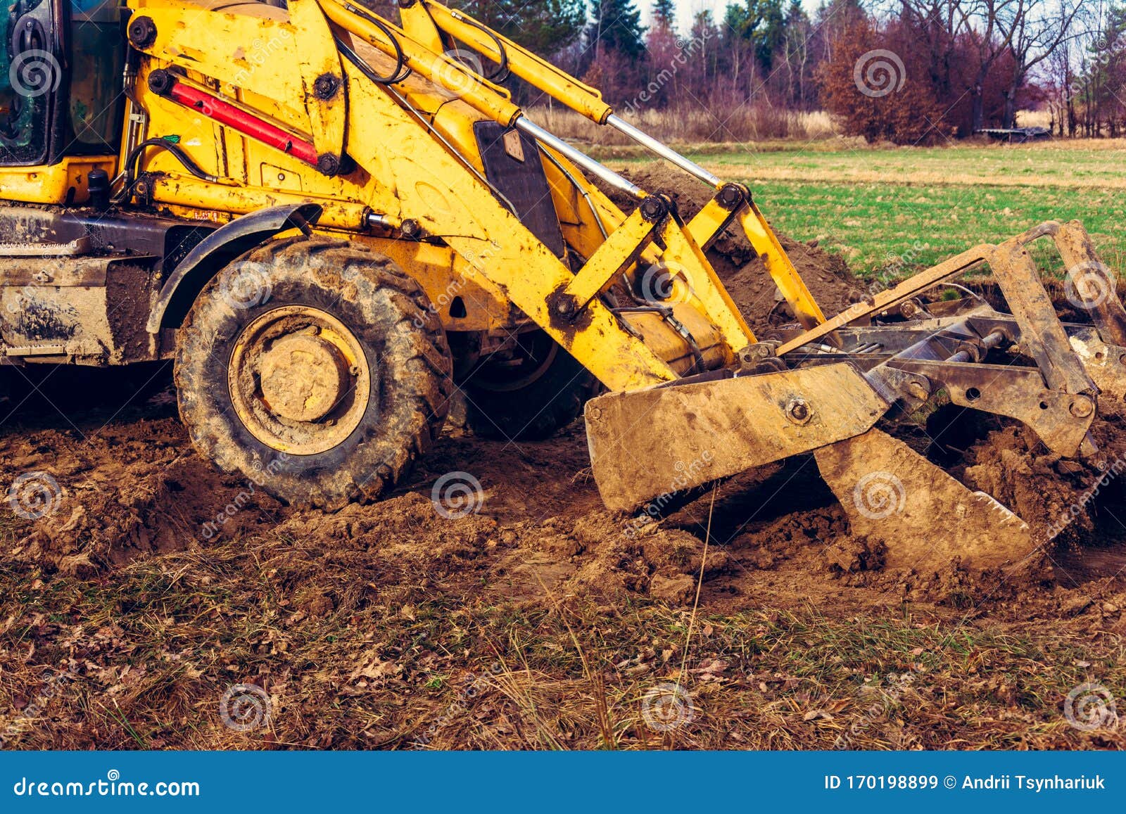 The Excavator is Digging the Ground for the Foundation and Construction ...