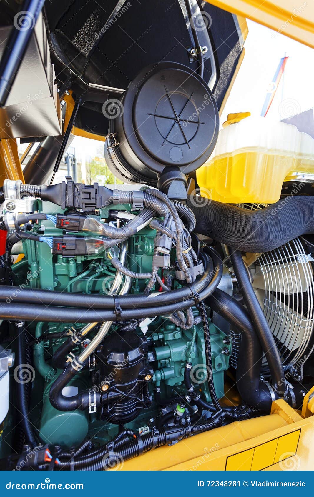 Excavator digging motor stock image. Image of detail - 72348281