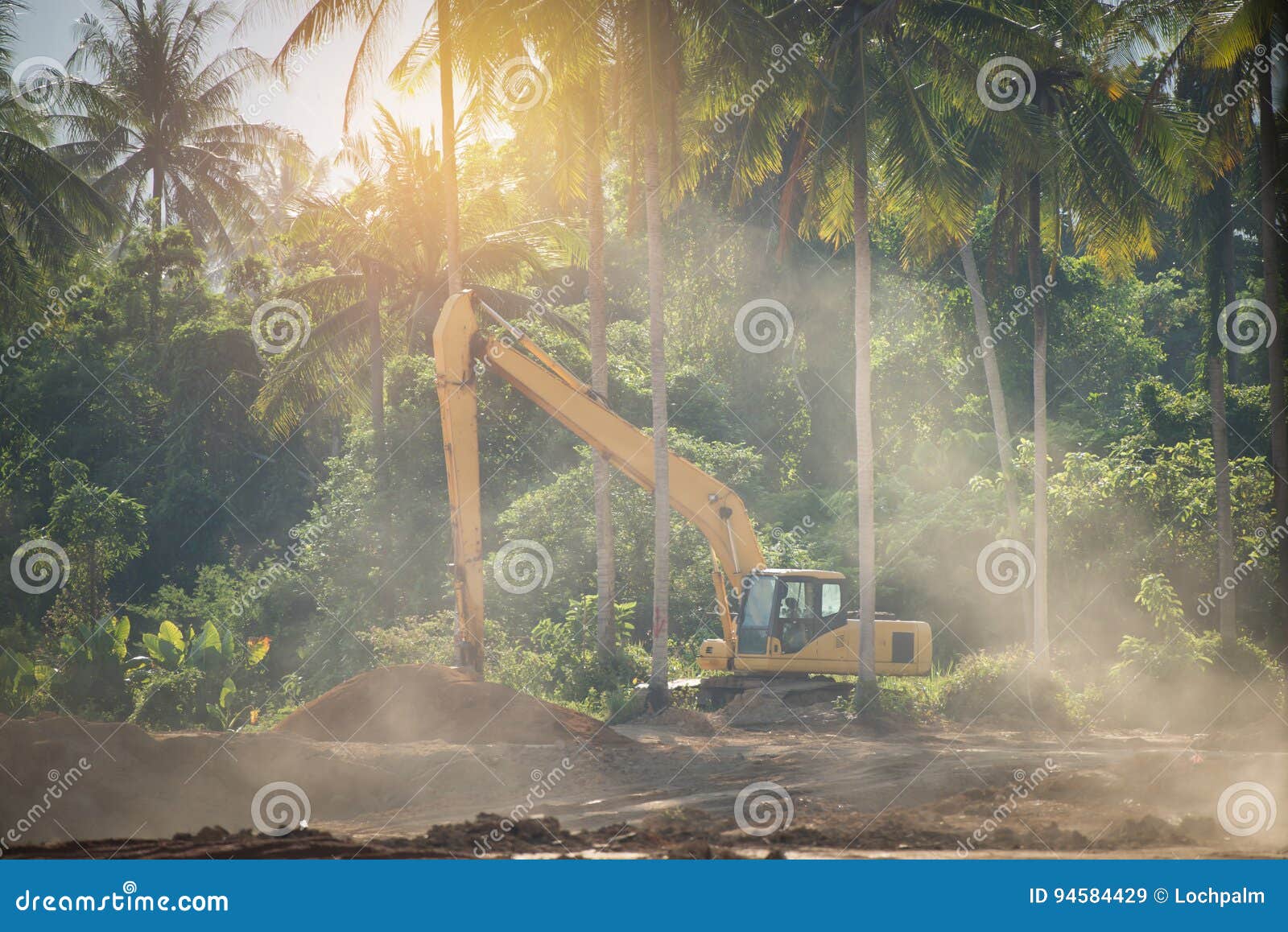 Excavator Digging and Removing Earth . Stock Image - Image of earth ...
