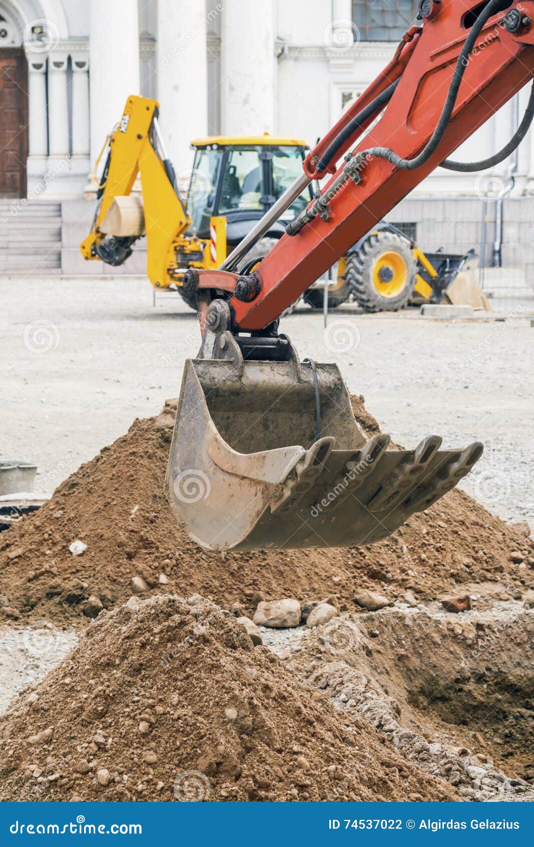 Old Excavator Dipper And Boom Vertical Isolated Royalty-Free Stock ...