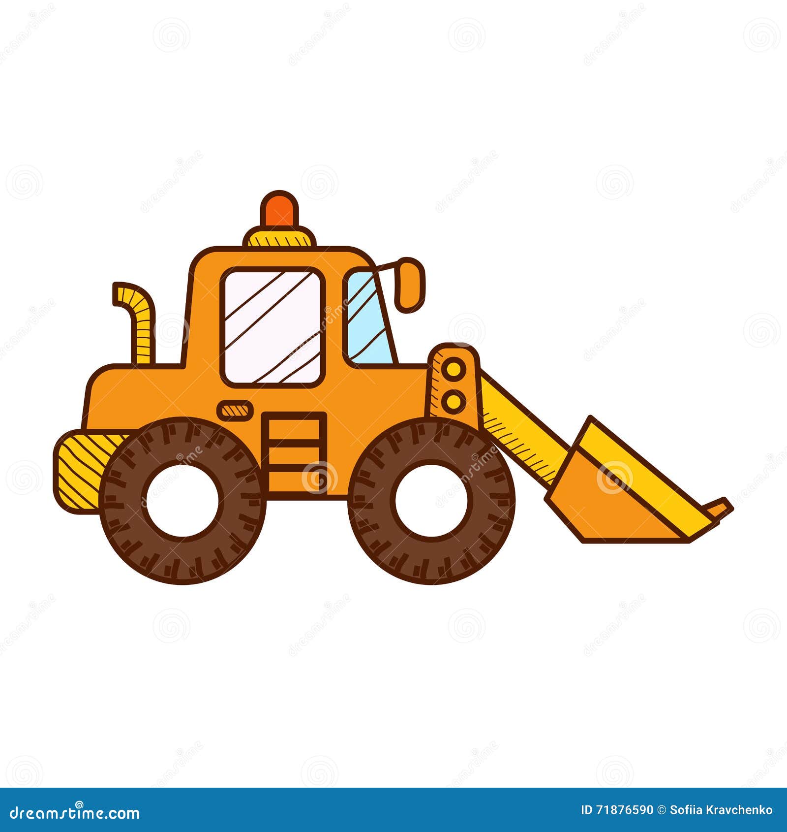 Dozer Excavator Symbol Sign.Vector Illustration | CartoonDealer.com ...