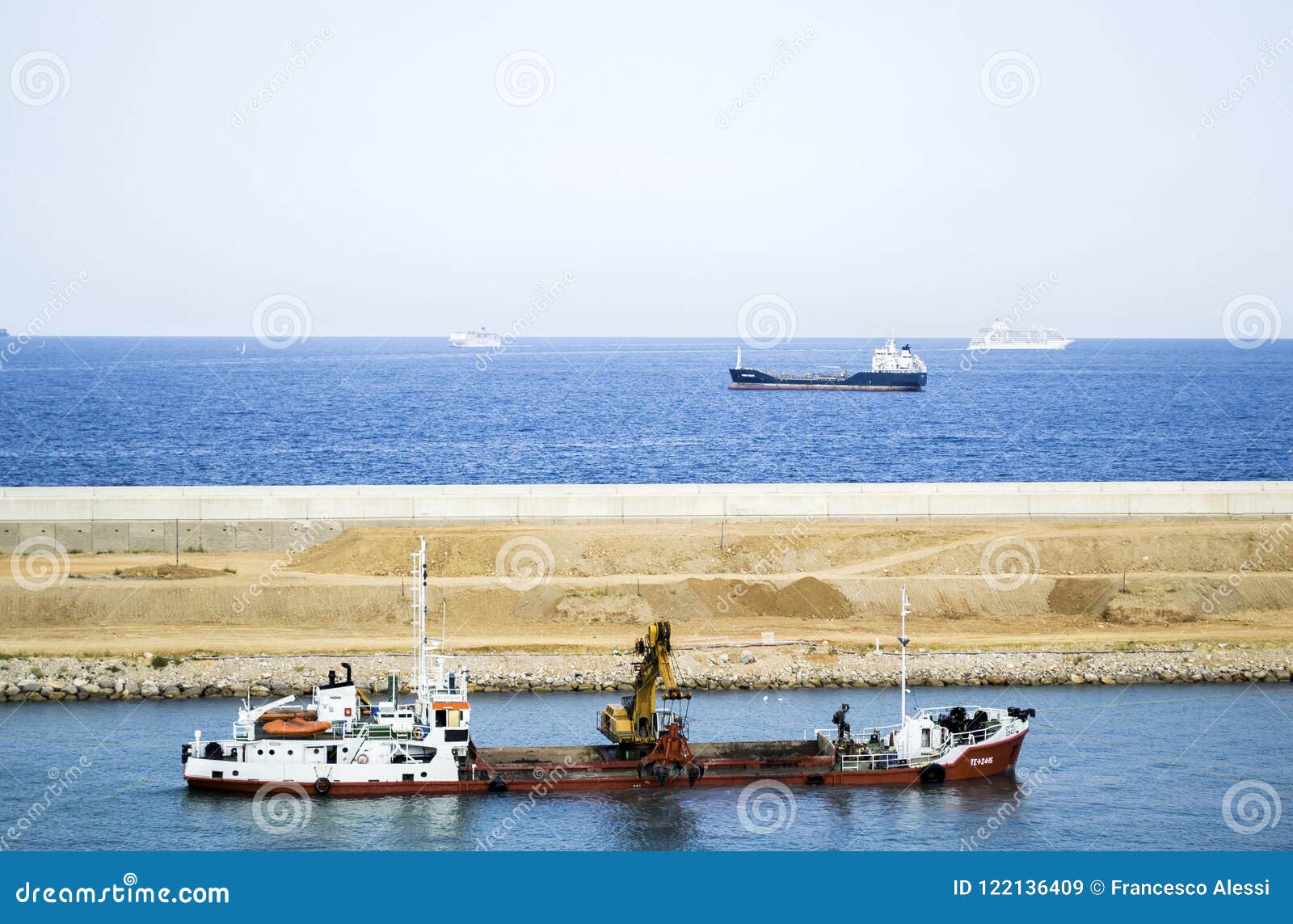 Excavator Dredging Sediment Mud Royalty-Free Stock Photo ...