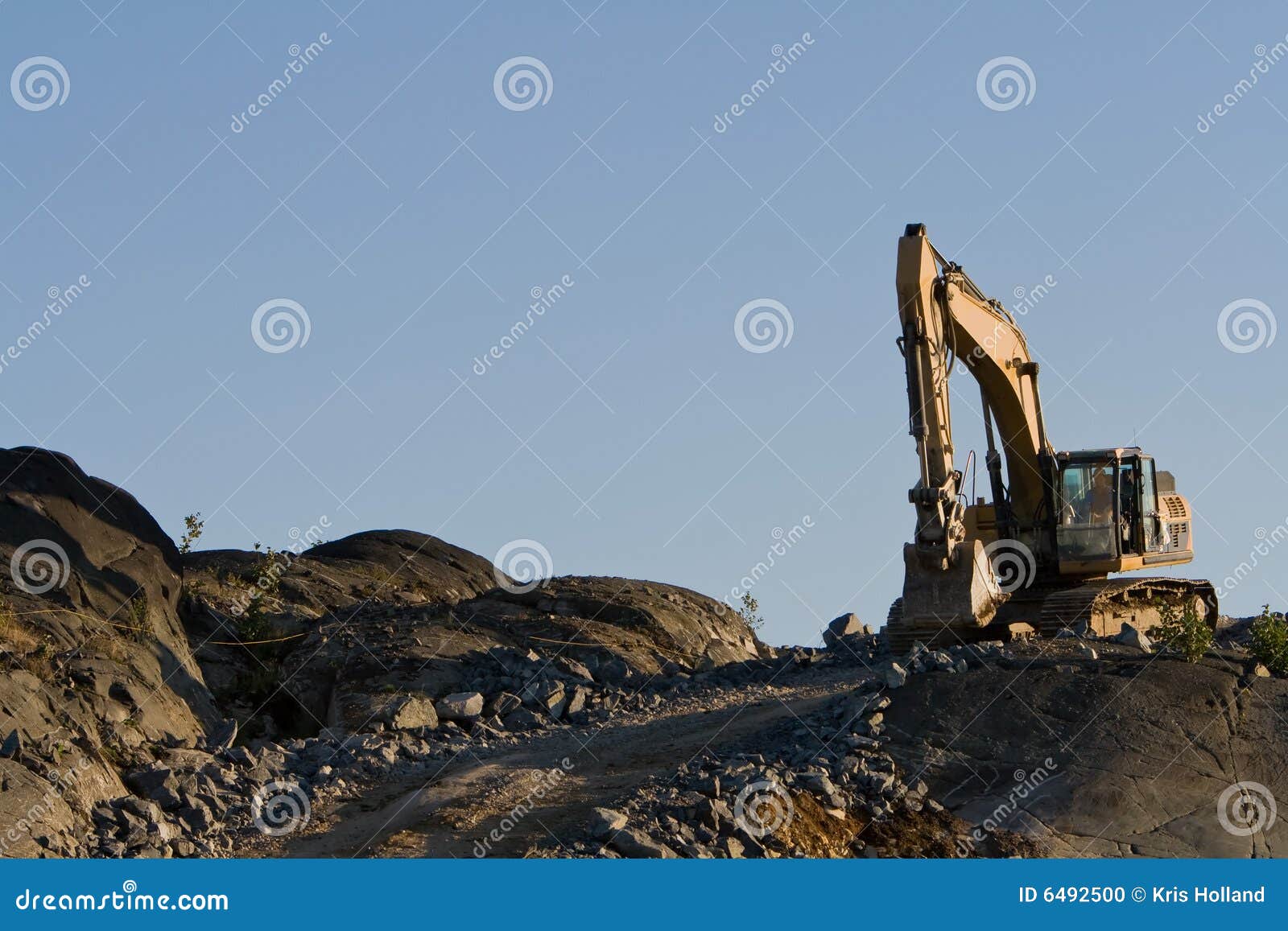 Excavator driving stock photo. Image of shovel, construction - 6492500