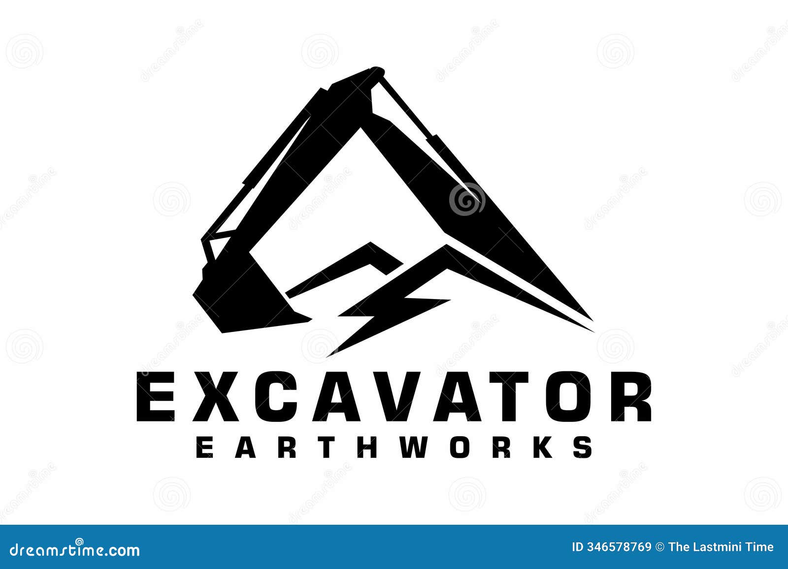 Excavation And Earthworks Vector Black Emblem | CartoonDealer.com ...