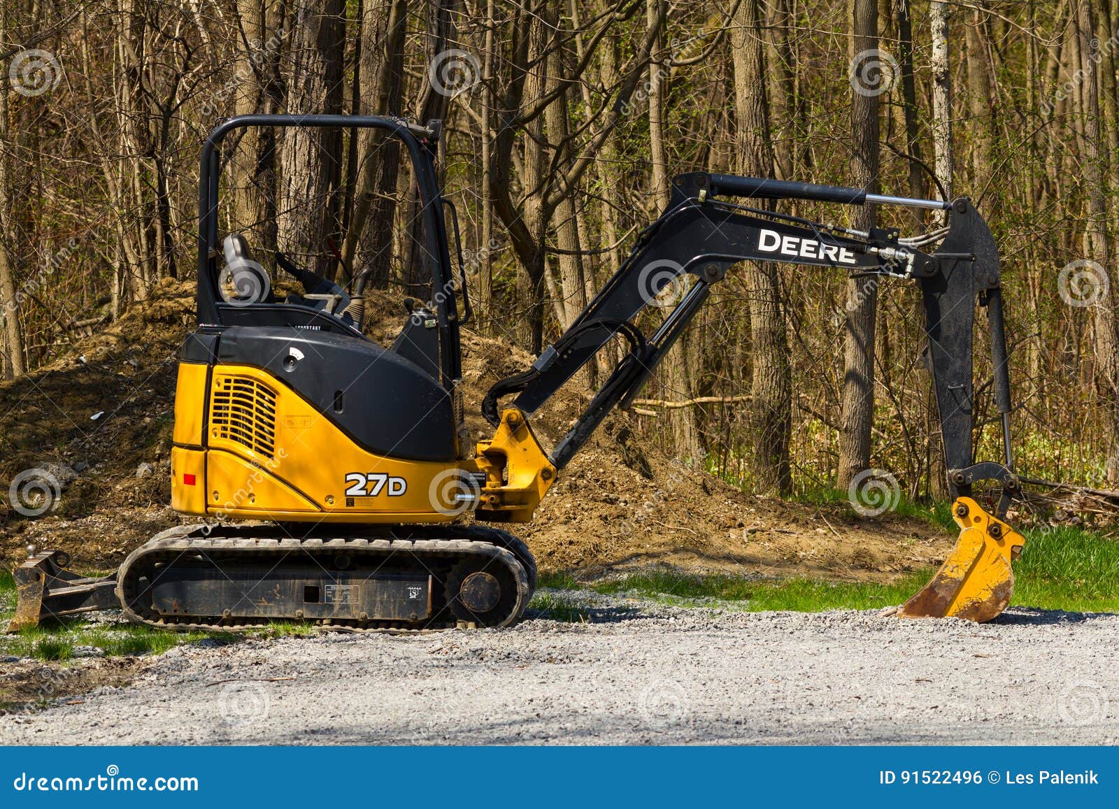 Excavator in forest editorial photo. Image of industrial - 91522496