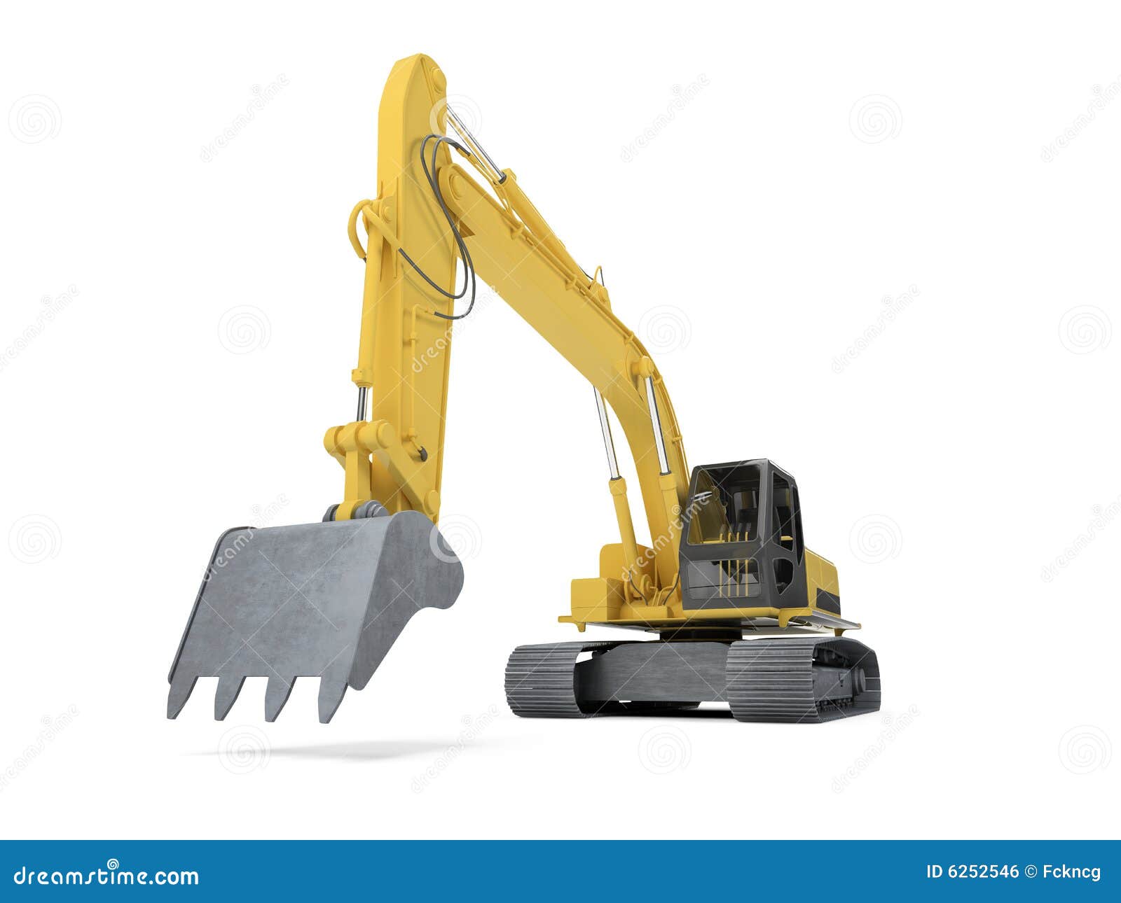 Excavator front view stock illustration. Illustration of case - 6252546