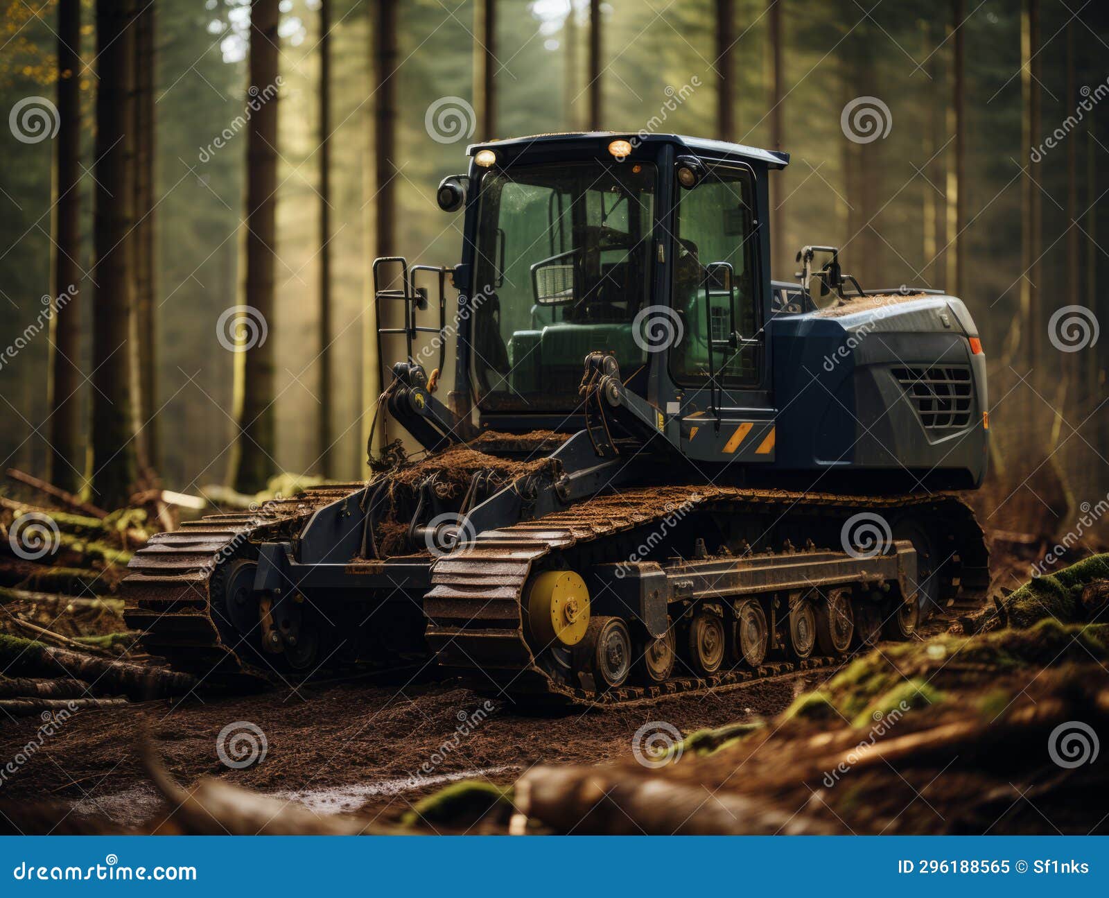 Excavator Grapple during Clearing Forest for New Development ...