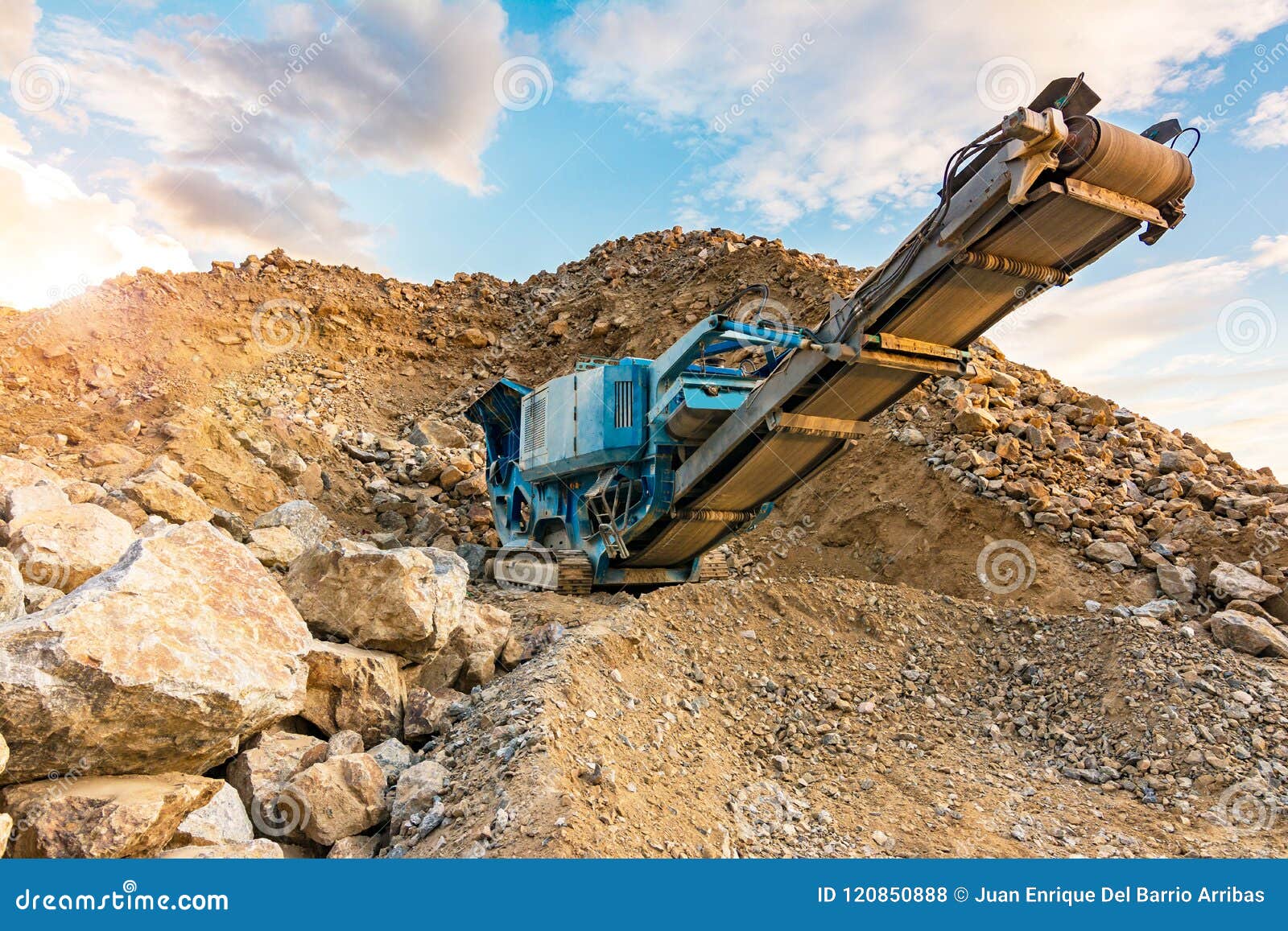 Excavator of Great Size Extracting Stone Stock Photo - Image of growth ...