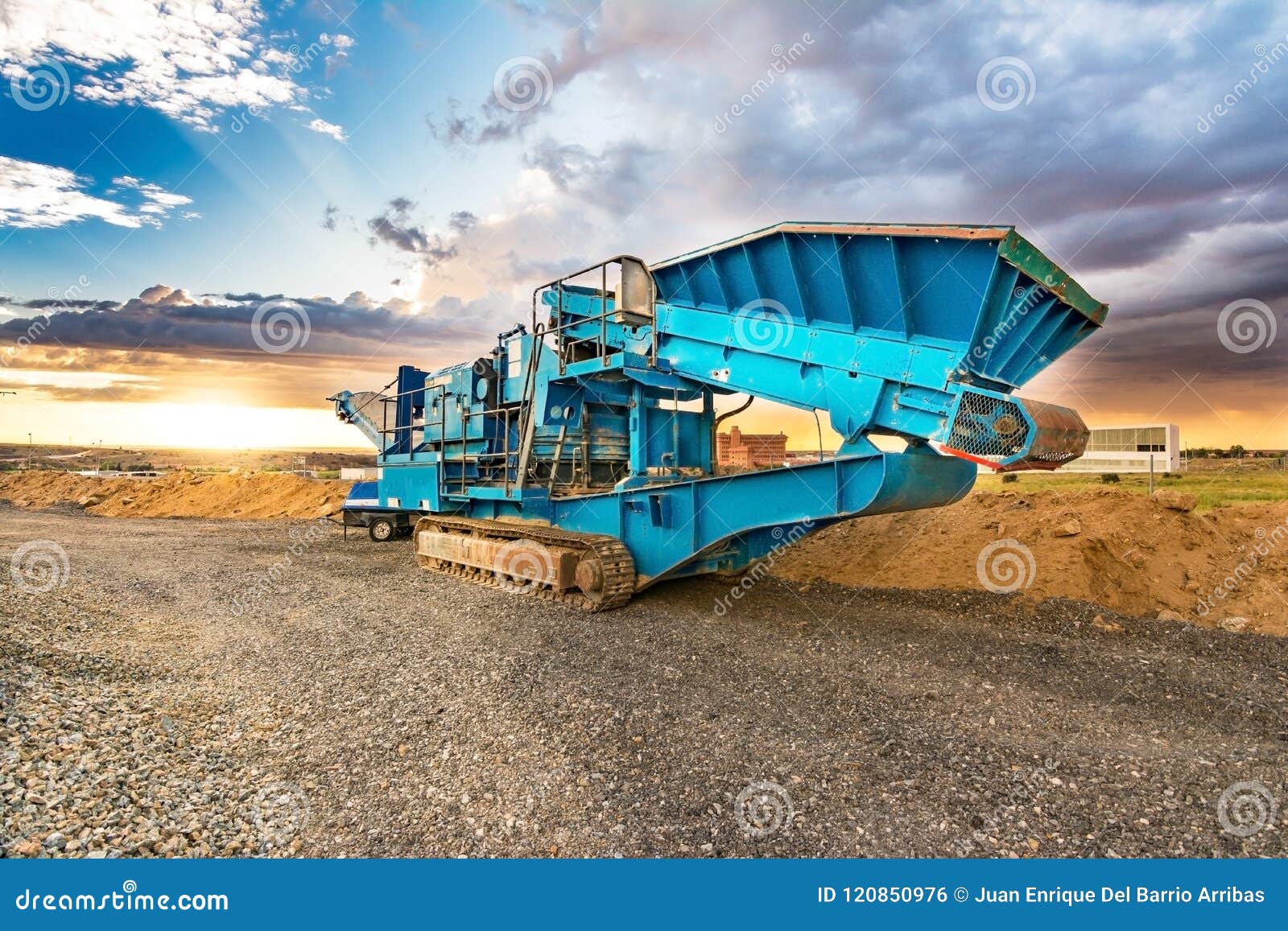 Excavator of Great Size Extracting Stone Stock Photo - Image of build ...