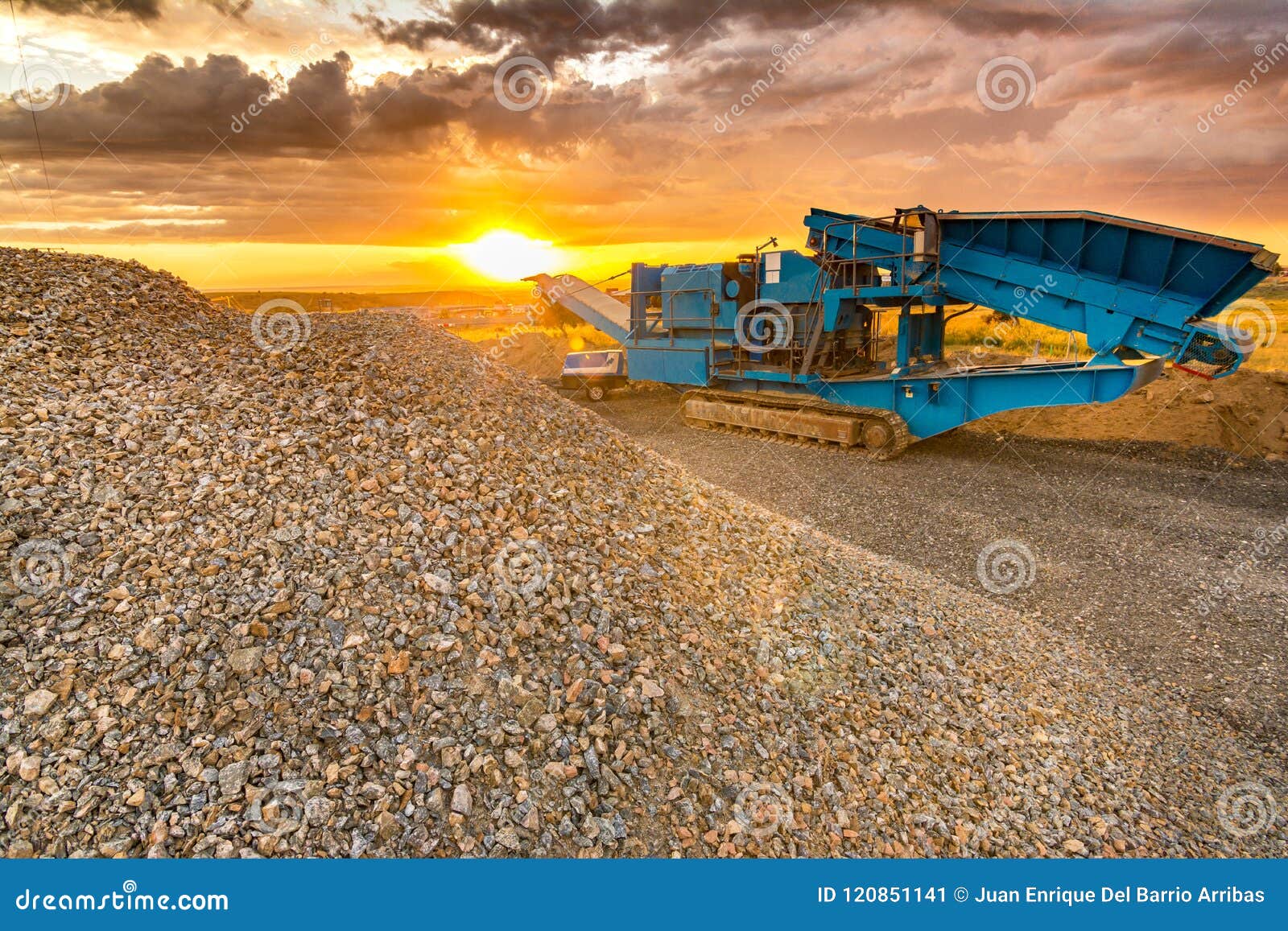 Excavator of Great Size Extracting Stone Stock Image - Image of great ...