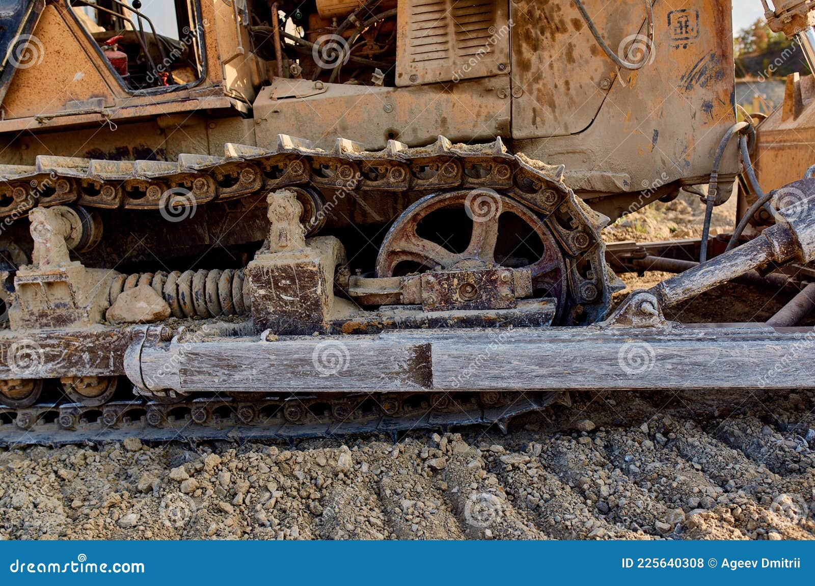 Excavator Ground Leveling Construction Site Stock Photo - Image of ...