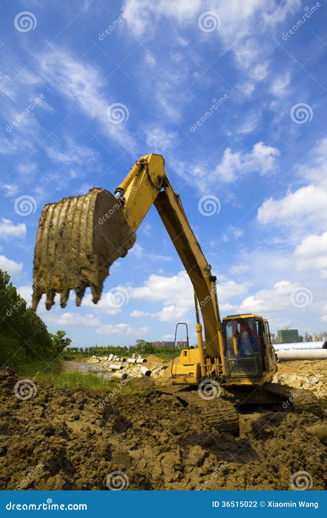 Excavator stock photo. Image of powerful, earth, loader - 36515022