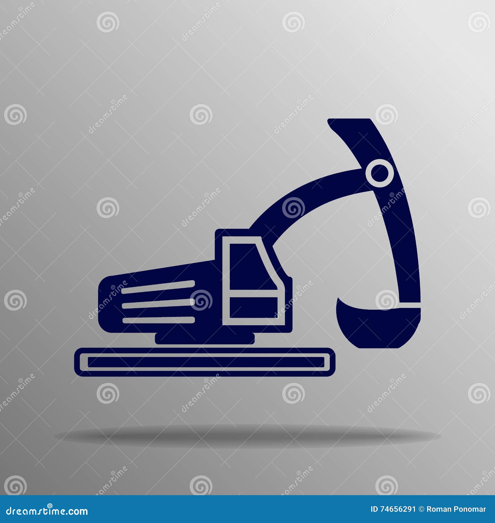 Excavator icon stock illustration. Illustration of mover - 74656291