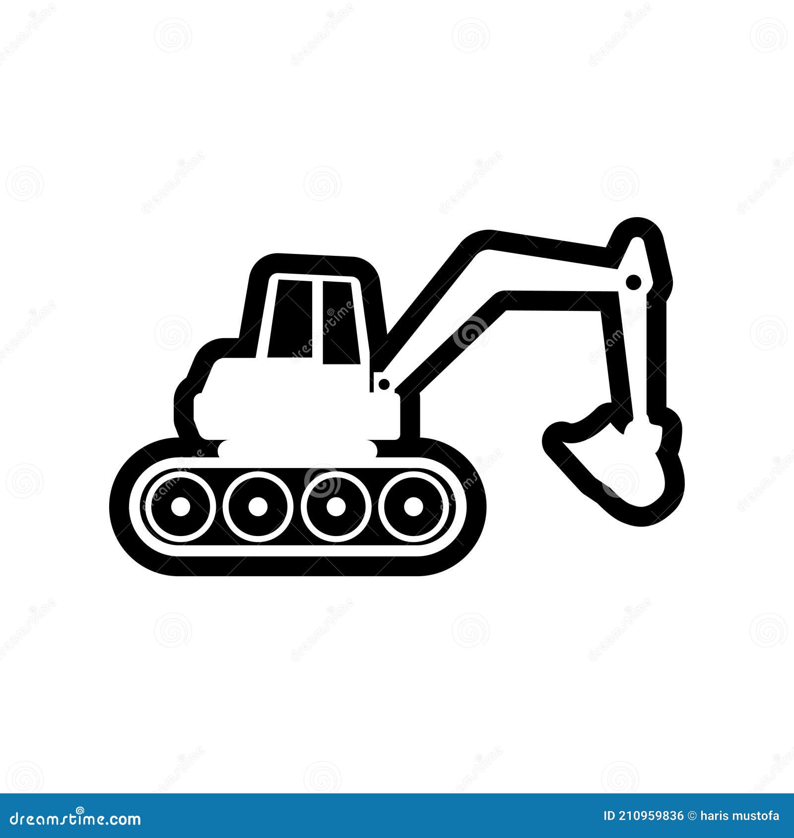 Excavator Icon Design Template Vector Illustration Stock Vector ...