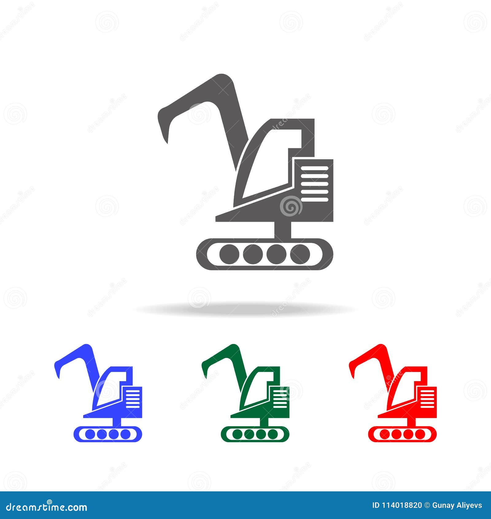 Excavator Icon. Elements of Construction Tools Multi Colored Icons ...